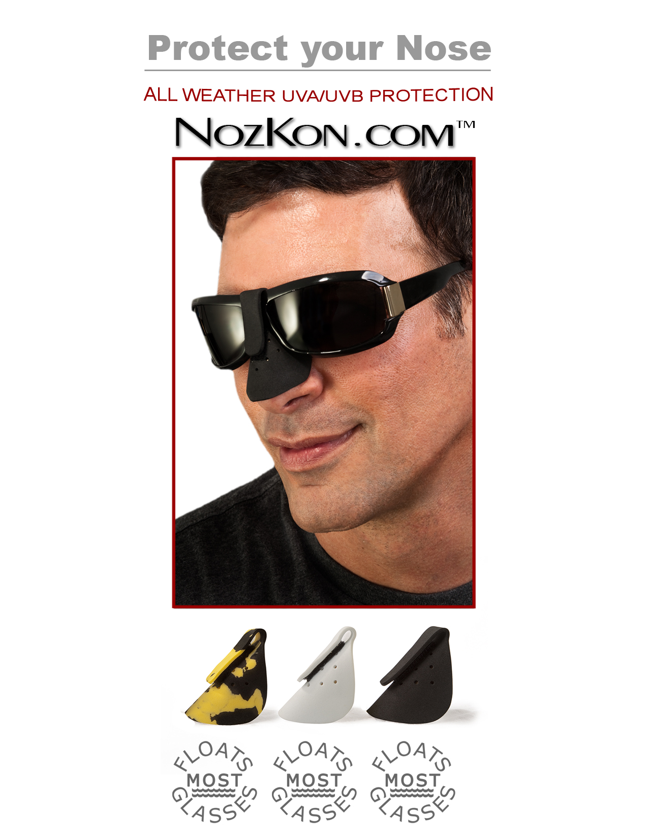 NozKon.com - The newest technology in sun protection for the nose.